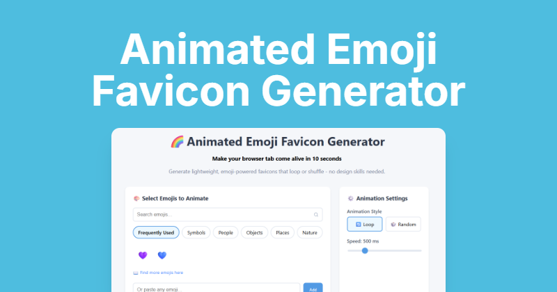 Free Animated Emoji Favicon Generator | EmojiFavicon.cc